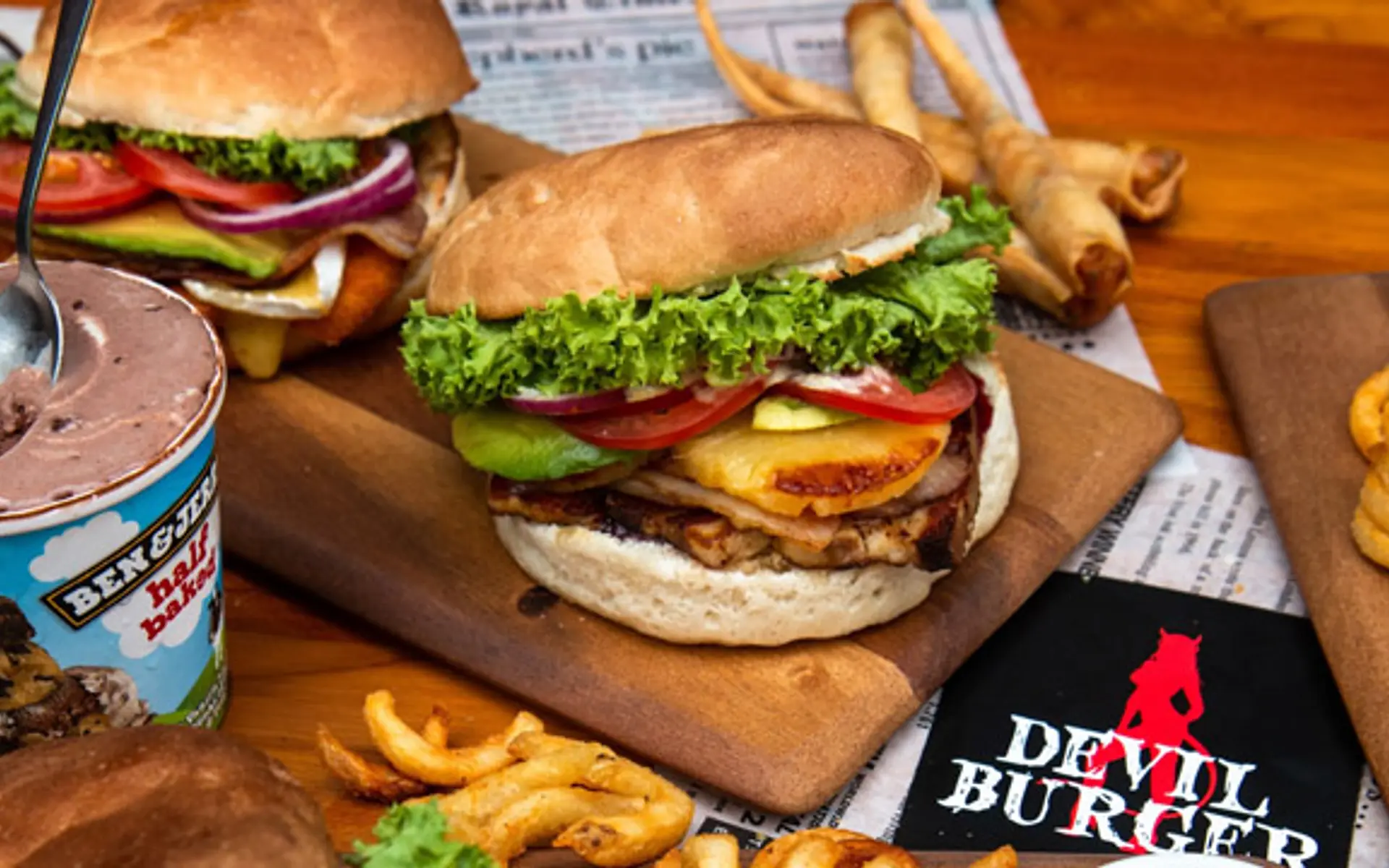 Get Devil Burger delivered to your door with Delivereasy